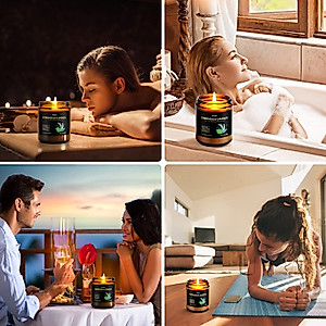 Citronella Candles Outdoor Indoor, Large Scented Jar Candles Gift Set up to 120 Hours Burning, Soy Wax Candles, Candles Gifts for Women, Garden, Patio, 2x8 Oz