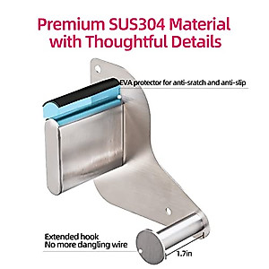 Banjekt Compatible for Storage Holder Dyson Airwrap Complete, SUS304 Dyson Airwrap Holder Wall Mount, Self-Adhesive Dyson Accessory Holder Dyson Stand