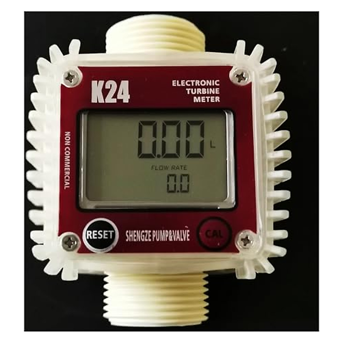 Flow Meter K24 Digital Fuel Flow Meter Gau Voor Chemicaliën Vloeibare Water Ultrasone Oil Flow Meter High Stability and Convenient Operation (Color : Rojo, Size : A)