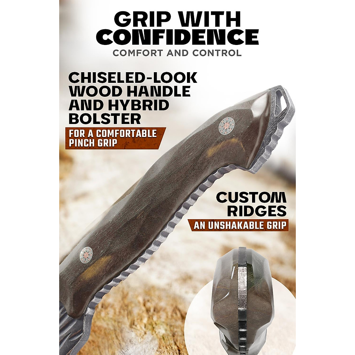 Dalstrong Obliterator Meat Cleaver Knife - 9 inch - Barbarian Series - Premium Swedish 14C28N High Carbon Stainless Steel - Black Brown Stabilized Wood Handle - Massive Heavy Duty Knife with Sheath