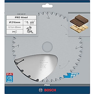 Bosch 2608640431 Circular Saw Blade "Top Precision" Opwob 8.5inx30mm 24T