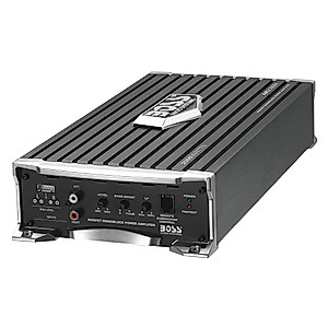 BOSS Audio Systems AR2000M Monoblock Car Amplifier - 2000 Watts, 2-4 Ohm Stable, Class A-B, Mosfet Power Supply, Gray