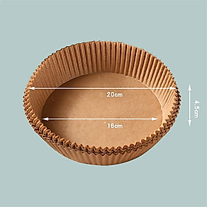 50PCS Air Fryer Parchment Paper Liners Non-Stick Disposable Paper Tray Barbecue Plate Food Oven Kitchen Round Baking paper food liners