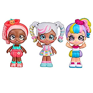 Kindi Kids Minis - Rainbow Besties - 3 Pack Collectible Posable Bobble Head Figure