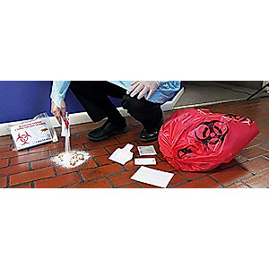 Urgent First Aid 22 Piece Bodily Fluid Clean Up Pack/Bloodborne Pathogen Spill Kit - be OSHA Compliant and Protect from Dangerous Exposure to Blood and Other potentially infectious Materials