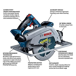 BOSCH GKS18V-25GCN PROFACTOR™ 18V Connected-Ready 7-1/4 In. Circular Saw with Track Compatibility (Bare Tool)