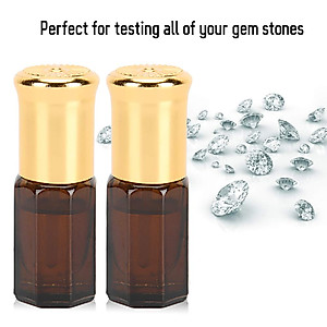 ZJchao 2 Bottles Refractive Index Fluid Oil, 3ML Each 1.300-1.800 RI for Gem Refractometers, Jewelry Authenticity Identification Tool