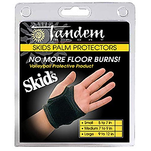 SKIDS Volleyball Palm Protectors, Medium, Black