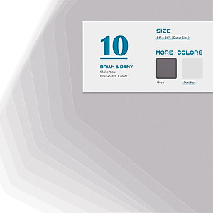 BRIAN & DANY Wire Shelf Liner 14" X 36", Set of 10, Heavy Duty Shelf Liners for Wire Shelving, Waterproof Protector Mats, Transparent