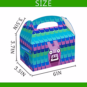 Video Game Llama Goodie Bags,16 Pcs Party Boxes for Battle Gamers Birthday Party Supplies Decorations Favors