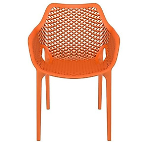 Compamia Air XL Outdoor Patio Dining Arm Chair in Orange (Set of 2)