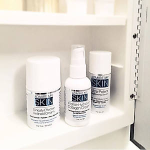 Admire My Skin Collagen Cream Moisturizer For Dry Skin - Hyaluronic Acid Cream - Non Comedogenic Hydrating Cream Eliminates Dull Dry Skin for That Healthy Youthful Glow 2oz