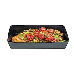 Restaurantware Matsuri Vision Rectangle Black Paper Medium Sushi Tray - 8" x 5" x 1 1/2" - 100 count box