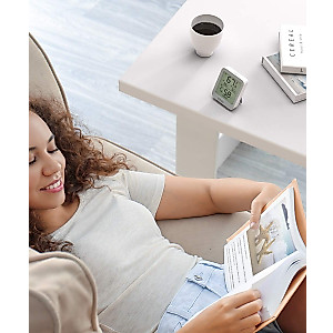 Govee Bluetooth Digital Hygrometer Indoor Thermometer, Room Humidity and Temperature Sensor Gauge with Remote App Monitoring, Large LCD Display, Notification Alerts, 2 Years Data Storage Export, Grey