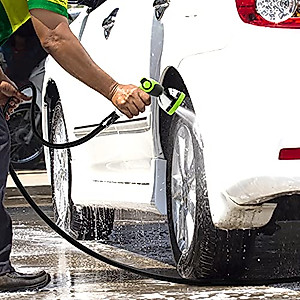 ALMA Garden Hose Nozzle Sprayer with THUMB CONTROL ON OFF VALVE - 10 Spray Pattern Garden Hose Sprayer Nozzle - Perfect Water Hose Nozzle for Outdoor - Hose Head Attachment Gun Handle Nozzles