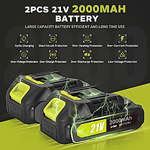 NaTiddy Mini Chainsaw 6 inch Cordless,Upgraded 21V Brushless Battery Powered Chainsaw ,Portable One-Hand Rechargeable Handheld Electric Chainsaw for Wood Cutting Tree Trimming (2 Batteries, 2 Chains)