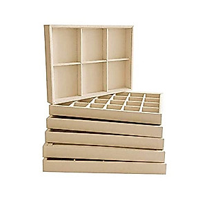 Svea Display Premium Quality Multifunctional Beige Velvet Jewelry Organizer Storage Stackable Trays Home Store Closet Drawer Dividers Ring Tray