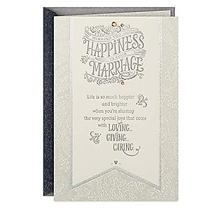 Hallmark Wedding Card, Bridal Shower Card (Wishing You Happiness in Your Marriage)