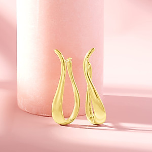 Ross-Simons Italian 18kt Gold Over Sterling Silver Twisted Hoop Earrings