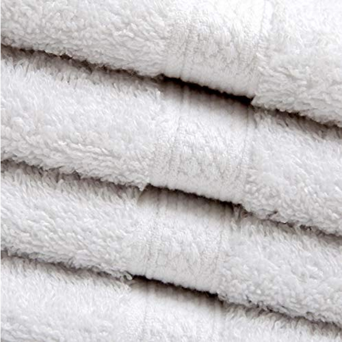 Pleasant Home Washcloths Set - 24 Pack (12” x 12”) – 570 GSM- 100% Ring Spun Cotton Wash Cloth - Super Soft and Highly Absorbent Face Towels (White)