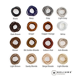 Heliums Small Hair Ties - Black - 1 Inch Hair Bands, 2mm Hair Elastics For Thin Hair and Kids - No Damage Ponytail Holders in Neutral Colors - 48 Count