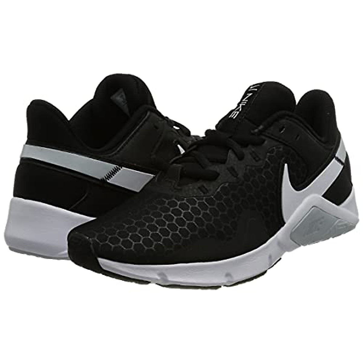 Nike Women's Legend Essential 2 Shoe, Black/White-Pure Platinum, 9