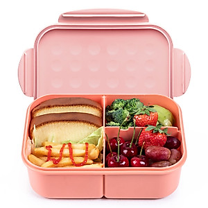 MISS BIG Bento Box,Bento Box Adult Lunch Box,Ideal Leak Proof Lunch Box Containers,Mom’s Choice Kids Lunch Box,No BPAs and No Chemical Dyes,Microwave and Dishwasher Safe Bento Lunch Box Orange & Bl
