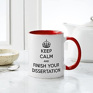 CafePress Keep Calm And Finish Your Dissertation Mug Ceramic Coffee Mug, Tea Cup 11 oz