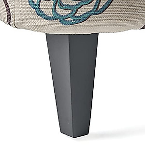 Christopher Knight Home Tafton Fabric Club Chair, White / Blue Floral