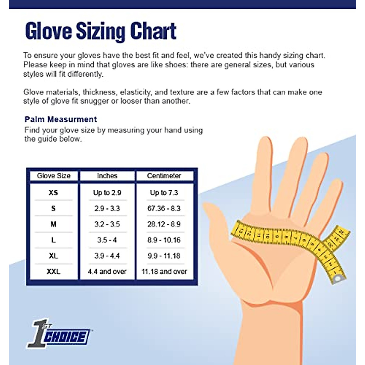 1st Choice Exam Indigo Nitrile Gloves, Box of 100, 3 mil, Size Medium, Latex Free, Powder Free, Textured, Disposable, Non-Sterile, 1EINMBX