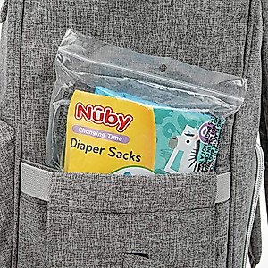 Nuby Diaper Disposable Bags, Fresh Baby Powder Scent,50 Count(pack of 6)