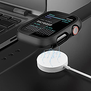 2 Pack Case with Tempered Glass Screen Protector for Apple Watch Series 9/8/7 41mm,JZK Slim Guard Bumper Full Coverage Hard PC Protective Cover Thin Case for iWatch 41mm Accessories,Starlight