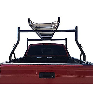 TMS 800 LB Adjustable Fit 2 Bars Utility Ladder Truck Pick up Rack Kayak Contractor Lumber Utility (US Patent NO.D722,007)