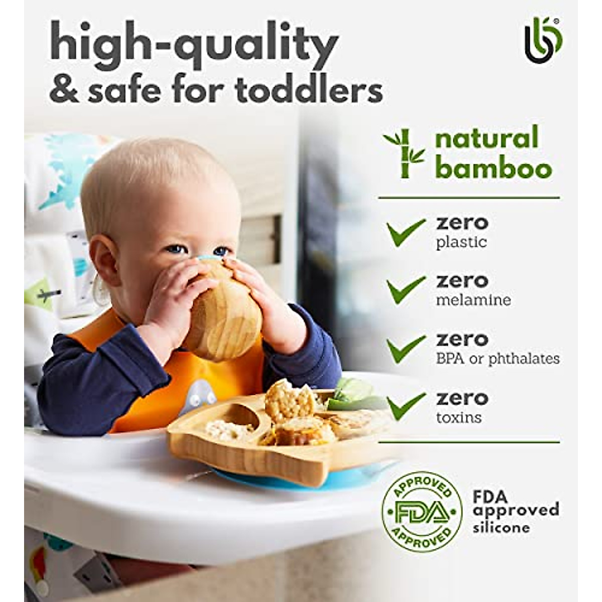 Bamboo Baby and Toddler Sippy Cup - 5 Oz Eco-Friendly Dinky Cup with Cute Silicone Drip Rim for Teeth and Gum Protection - Ideal Toddler Transition Cup (Green)