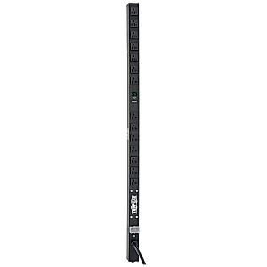Tripp Lite Metered PDU, 20A, 14 Outlets (5-15/20R), 120V, L5-20P/5-20P Adapter, 0U Vertical Rack-Mount Power, 36 in. (PDUMV20-36),Black