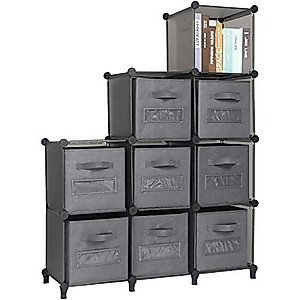 TomCare Storage Cubes Foldable Fabric Cube Storage Bins with Dual Metal Handles Cloth Storage Bins Cubes Baskets Containers for Home Shelves Closet Organizers Cubbies Cube Storage, 6 Pack, Grey