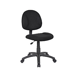 Boss Office Products Nylon Black Boss Office Deluxe Posture Chair, 25" W x 25" D x 35-40" H
