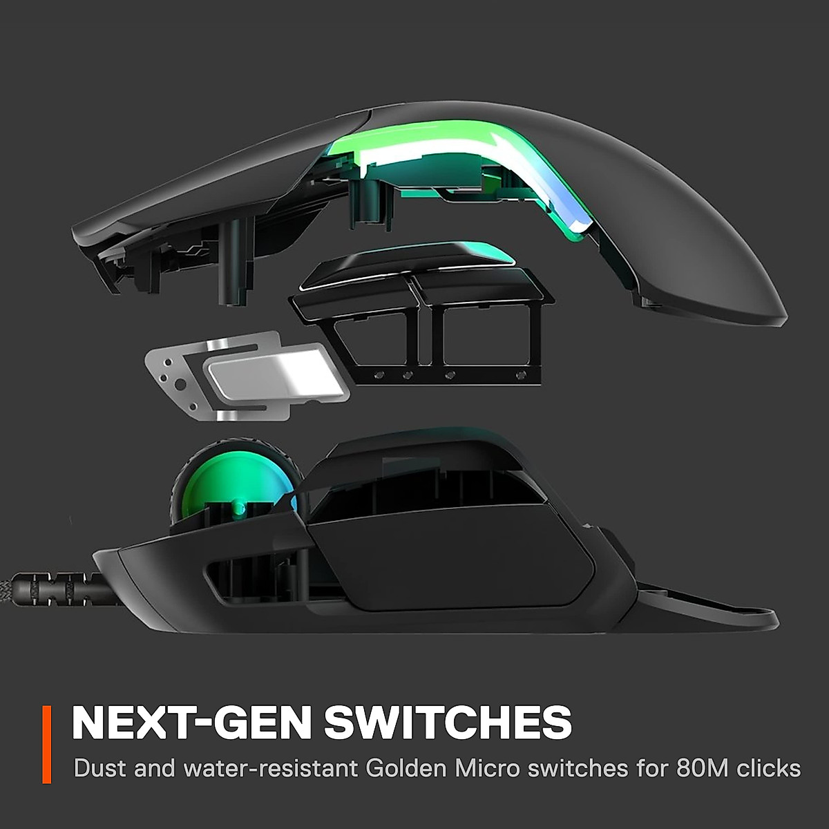 SteelSeries Rival 5 Gaming Mouse with PrismSync RGB Lighting and 9 Programmable Buttons – FPS, MOBA, MMO, Battle Royale – 18,000 CPI TrueMove Air Optical Sensor - Black