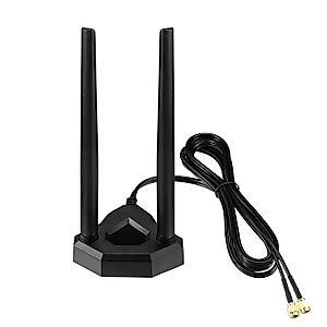 Eightwood Dual Band WiFi Antenna 2.4GHz 5GHz RP-SMA WiFi Antennae with 6.5ft Extension Cable for PC Desktop Computer PCI PCIe WiFi Bluetooth Card Wireless Network Router