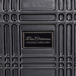 Ben Sherman Nottingham Lightweight Hardside 4-Wheel Spinner Travel Luggage, Naval, 28-Inch Checked