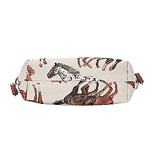 Signare Tapestry Small Crossbody Bag Sling Bag for Women with Running Horse Design (SLING-RHOR)