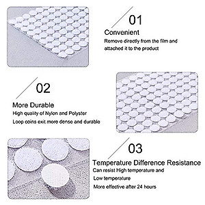 1600Pcs Sticky Back Coins 10mm/0.39” Diameter Hook & Loop Self Adhesive Dots Tapes (800 Sets) - Gtlzlz