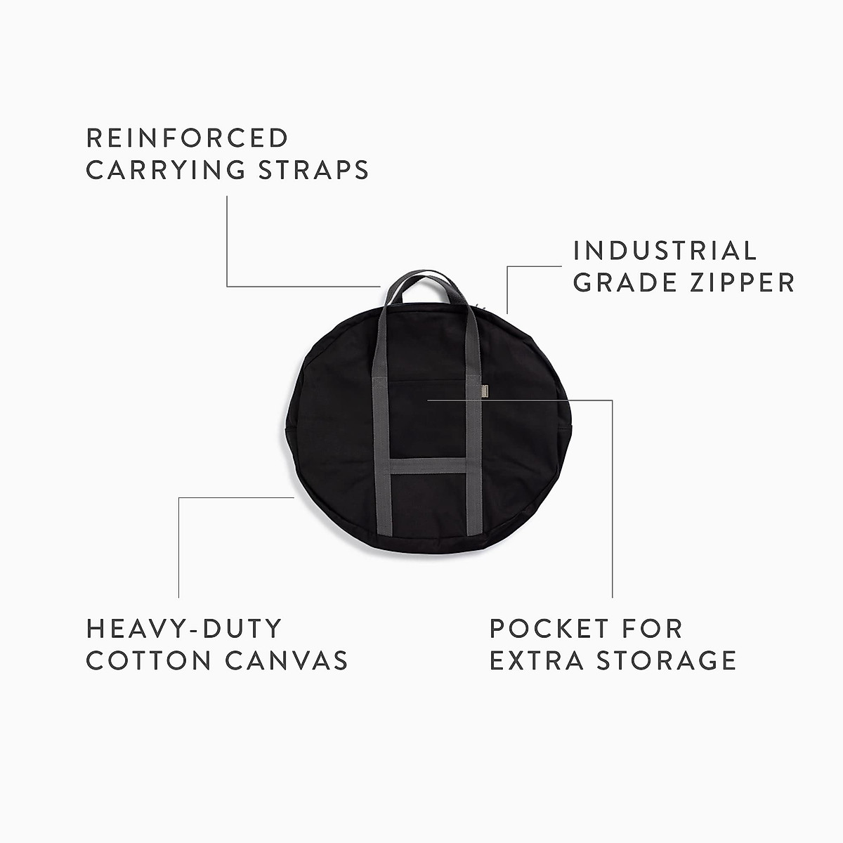 Barebones Cowboy Grill Charcoal Tray Carry Bag- Outdoor Grill Bag, Backyard and Grill Accessory, Easy Storage bag for Fire Pit