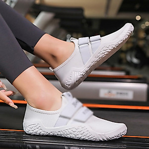 DHAEY Squat Deadlift Shoes for Men Women Barefoot Soft Bottom Non Slip Breathable Indoor Cross-Trainer Sneaker Professional Heavy Lifting Weight Training (Color : White, Size : 12.5 Women/11 Men)