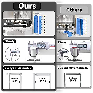 YYP Towel Racks for Bathroom, Towel Rack Wall Mounted, Stainless Steel Towel Holder for Bathroom Wall, Easy to Install Bathroom Towel Storage, White