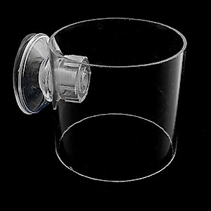 DGZZI Fish Feeder Acrylic Aquarium Fish Tank Adjustable Circle Ring Fish Feeding Floating Food Dish Food Protection Cover Tray Feeder