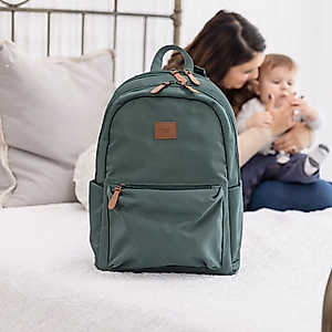 Natemia Diaper Backpack - Water-Resistant Baby Diaper Bag with Pockets, Stroller Straps, and Portable Changing Pad Included