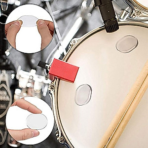 MOTZU 30 Pieces Drum Dampeners Gel Pads Blue Resonance Pads Silicone Drum Silencers Dampening Sticky Mats Non-toxic Soft Damper for Drums Tone Control Drum Muffling Drummer Drum kit Percussion