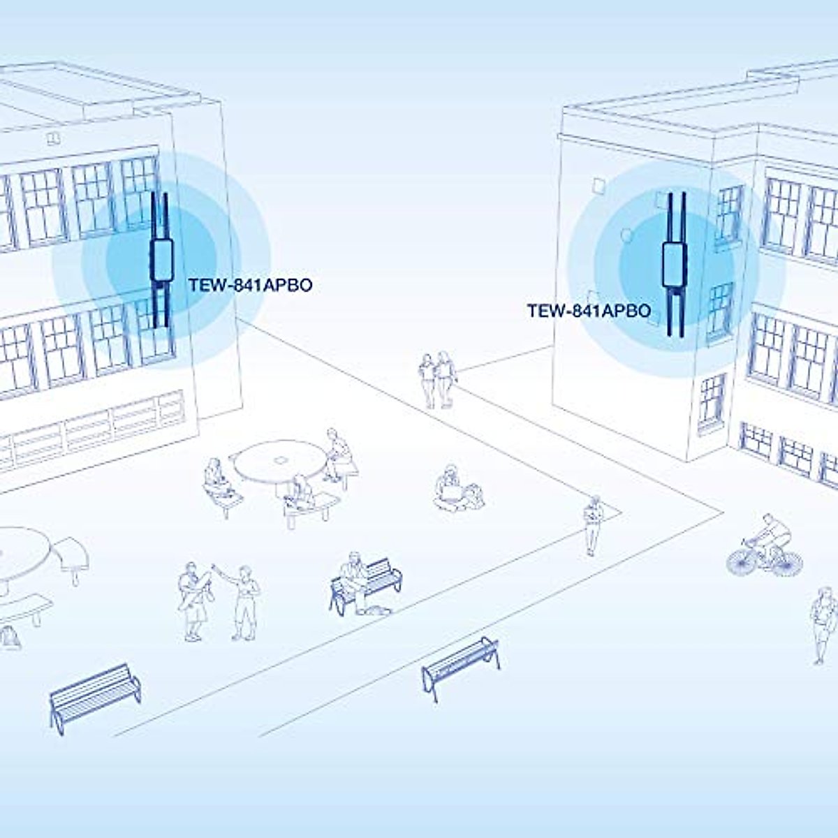 TRENDnet 5 DBI Wireless AC1300 Outdoor PoE+ Omni-Directional Access Point, TEW-841APBO, 4 X 5 DBI Omni Directional Antennas, Point-to-Point & Point-to-Multi-Point WiFi Bridging, IEEE 802.3AT PoE+
