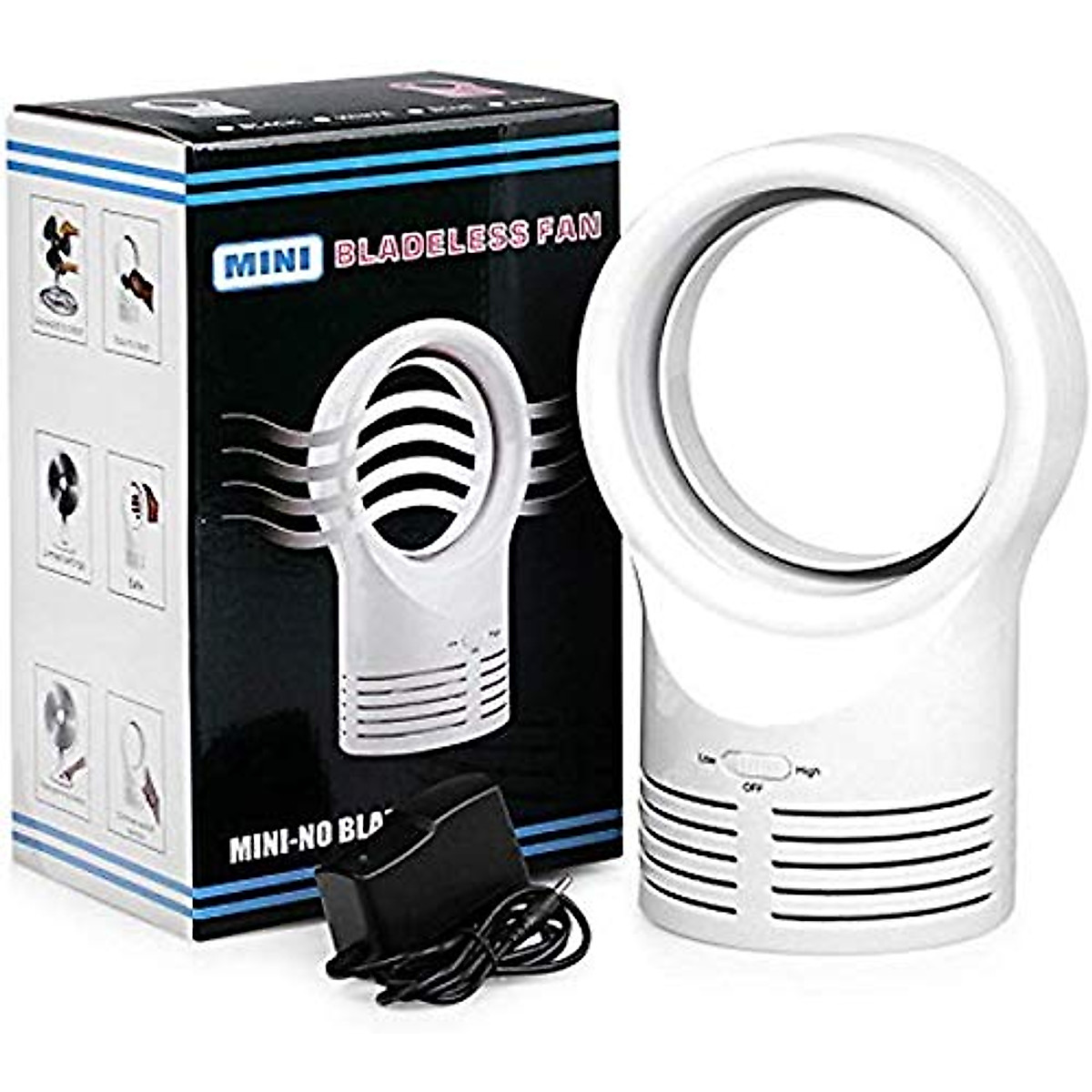 DAYSALER Bladeless Fan, Portable Personal Air Cooler Desktop Air Multiplier Table Cooling Fan, Safe Quiet Table Fan Portable Durable Lightweight for Home Bedroom Baby-Room Office Outdoor